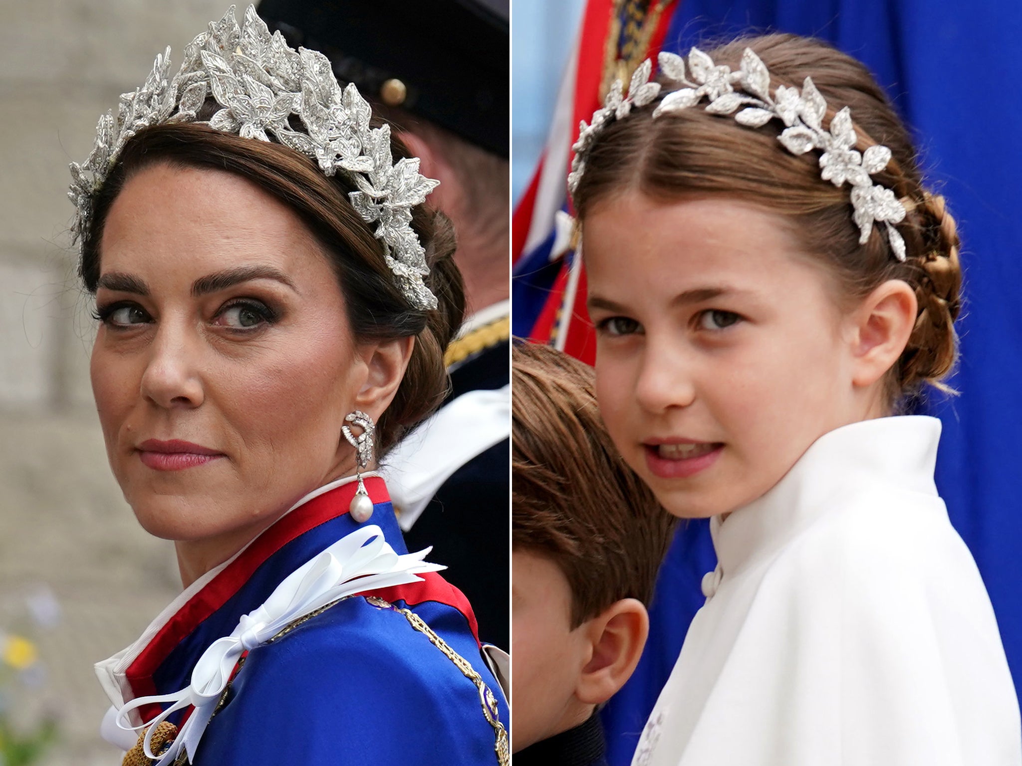 Coronación del rey Charles: Kate y la princesa Charlotte deslumbran con “tiaras” de cristal a ...